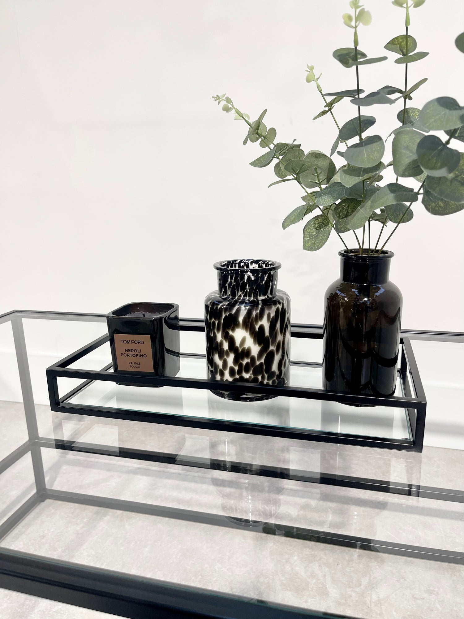Black decorative tray store
