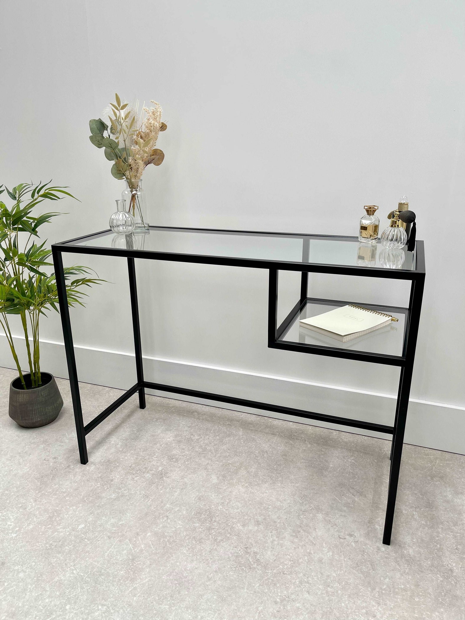 Glass Metal Dressing Table — Rose And Walker