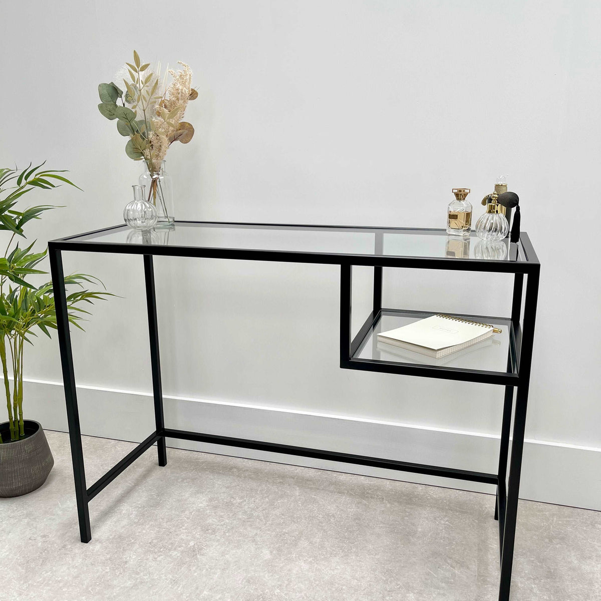 Glass Metal Dressing Table — Rose And Walker