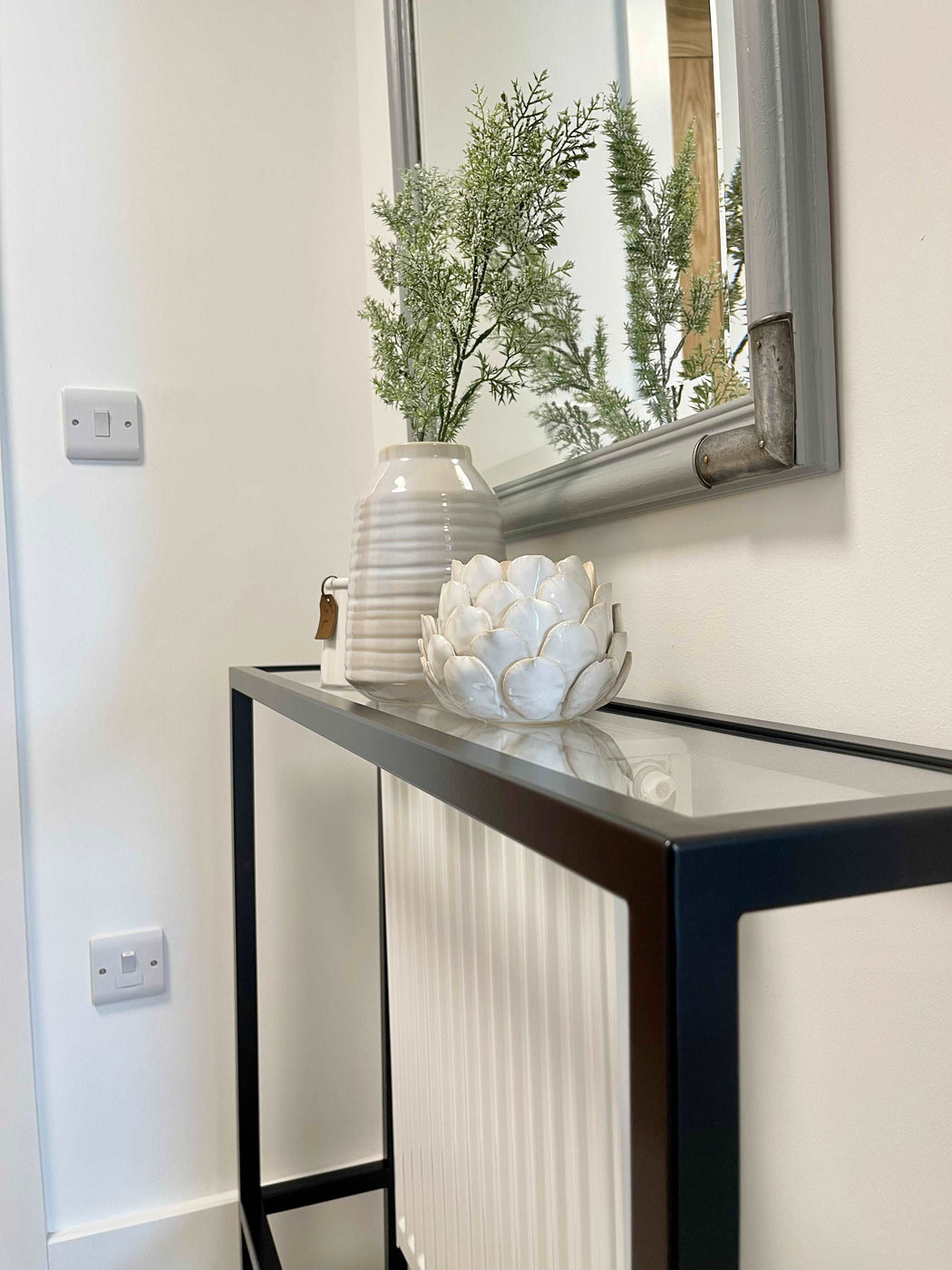 Glass Metal Radiator Console — Rose And Walker